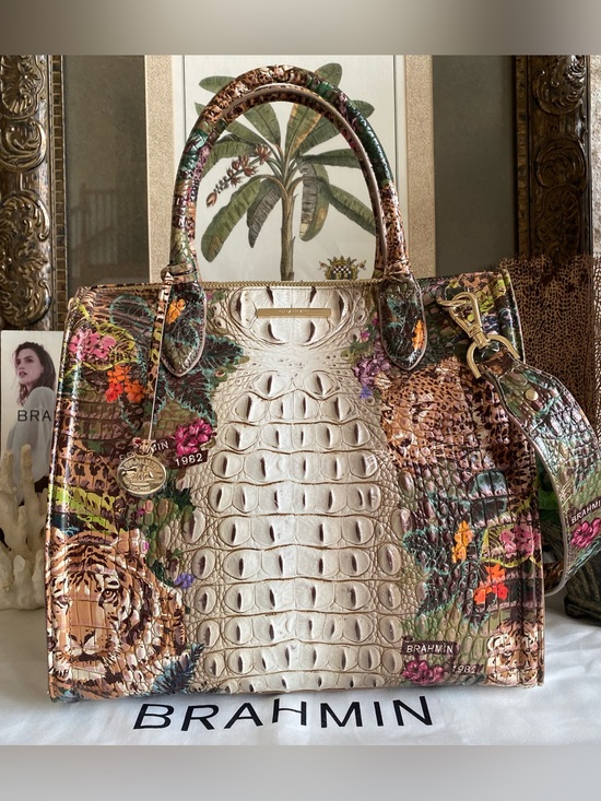 Brahmin | Bags | Exotic And Gorgeous Acadia Ombre Caroline Satchel By ...